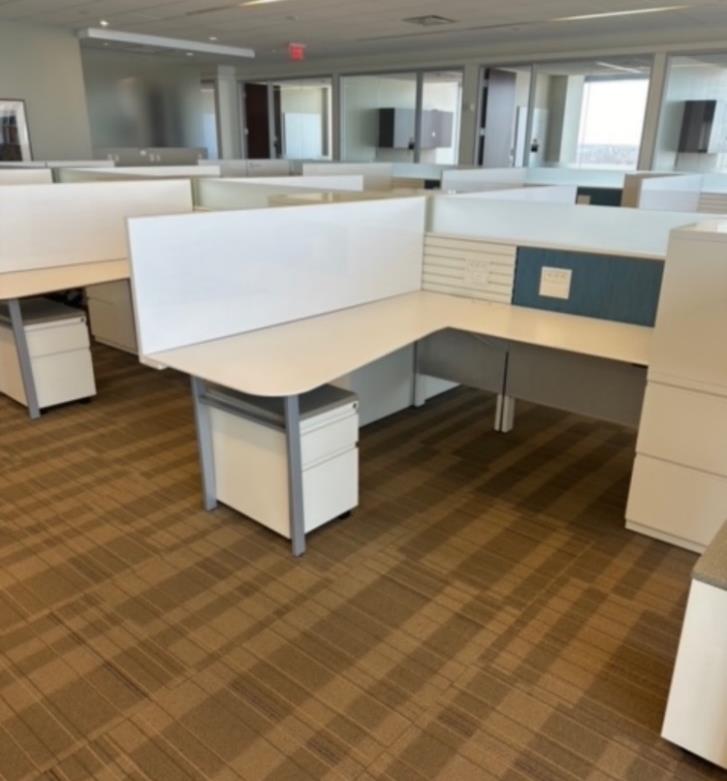 Haworth Compose Workstations w/ Wardrobe Tower (6' x 7' x 50"H ...