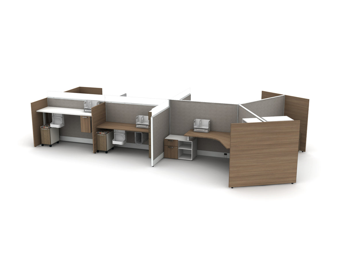 AIS Divi Cubicles: 7 Workstation Typical | Nationwide Office Cubicles