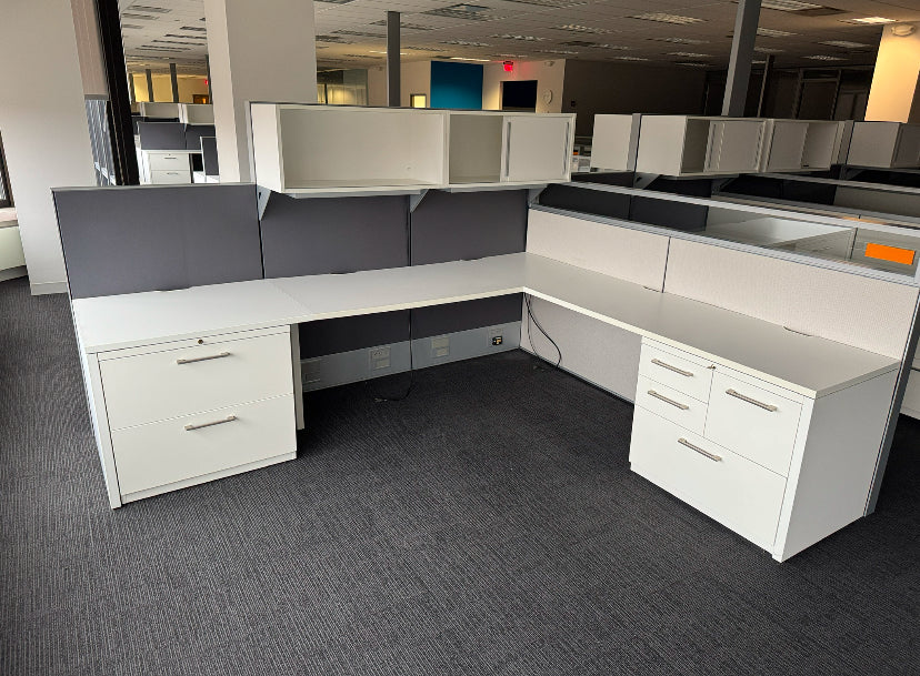 Haworth Compose Workstations w/ Lateral File Storage (6' x 6') & (6' x ...