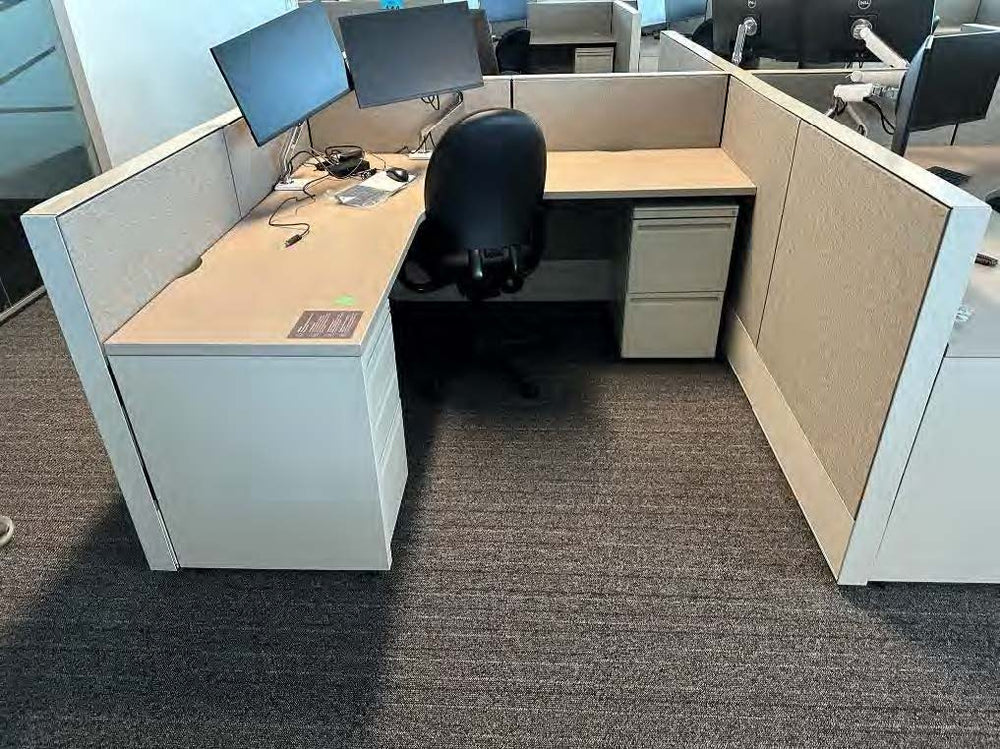 Haworth Compose Workstations w/ Pedestal (6' x 6') | Nationwide Office Cubicles