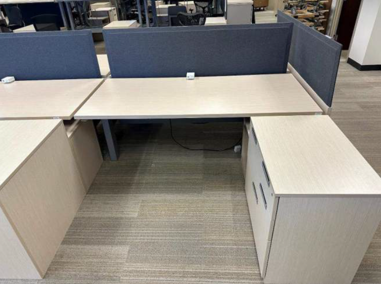 Knoll 6x6 Height Adjustable Benching Stations | Nationwide Office Cubicles