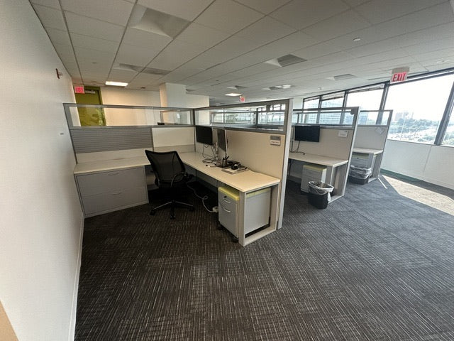 Glass Top Teknion 6x8, 8x6, & 8x8 Workstations | Nationwide Office Cubicles