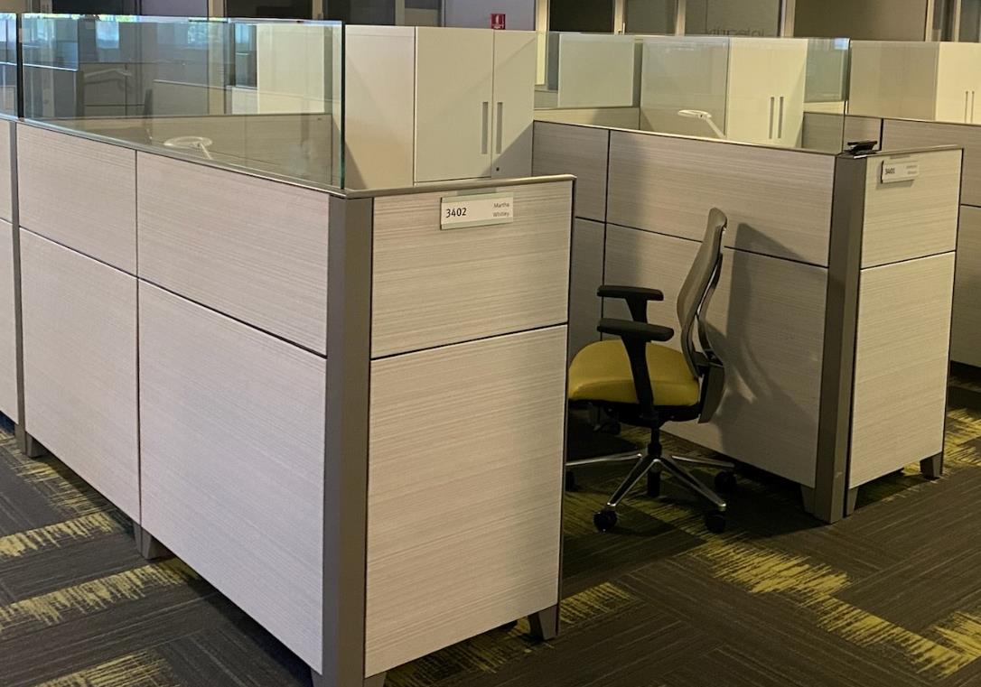 Allsteel Terrace Workstations w/ Glass Partitions (6' x 7 ...