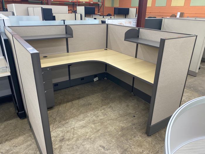 AIS Divi Workstations w/ Open Shelves & Storage (6' x 6' x 50"H ...