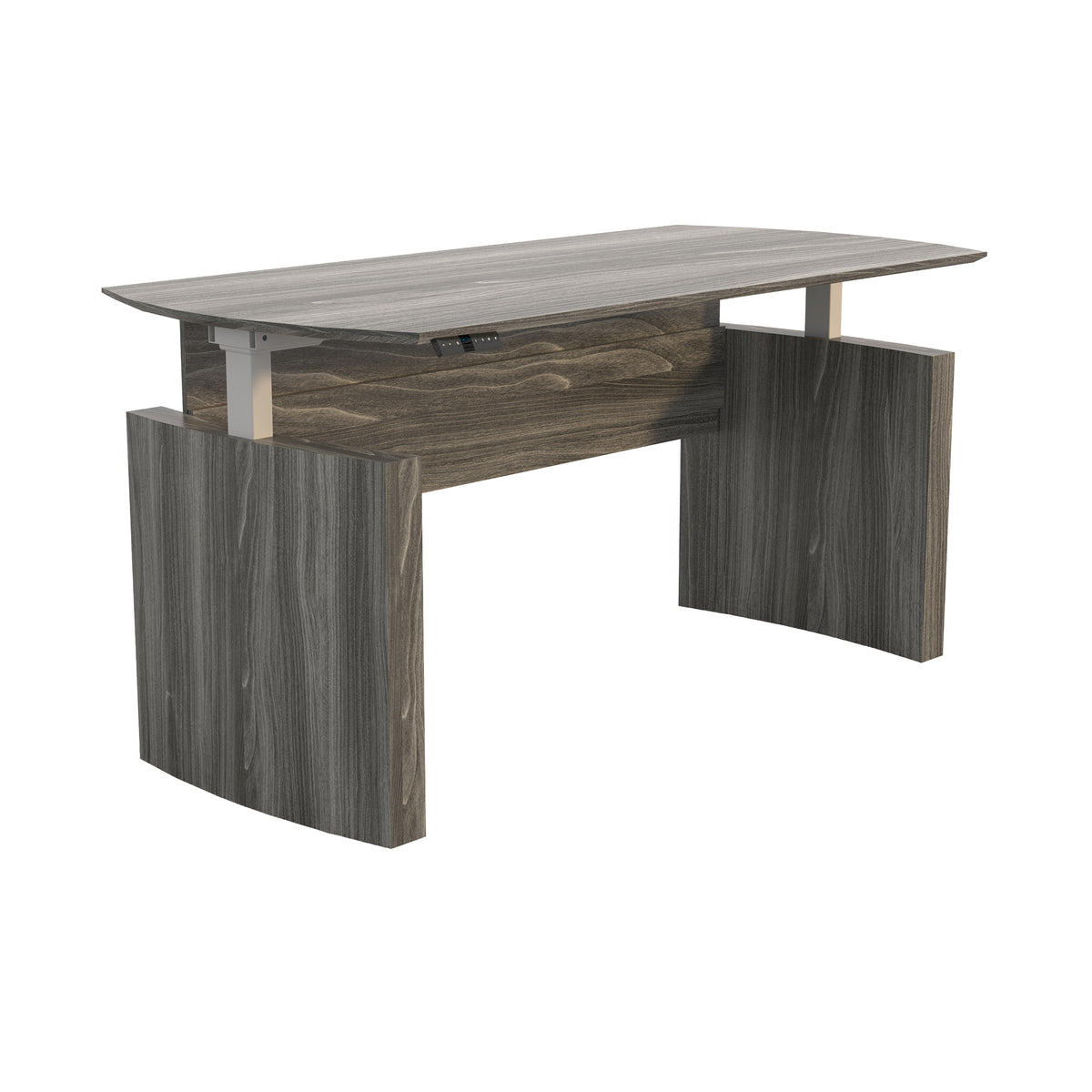 Medina™ Height-Adjustable Curved Front Desk | Nationwide Office Cubicles